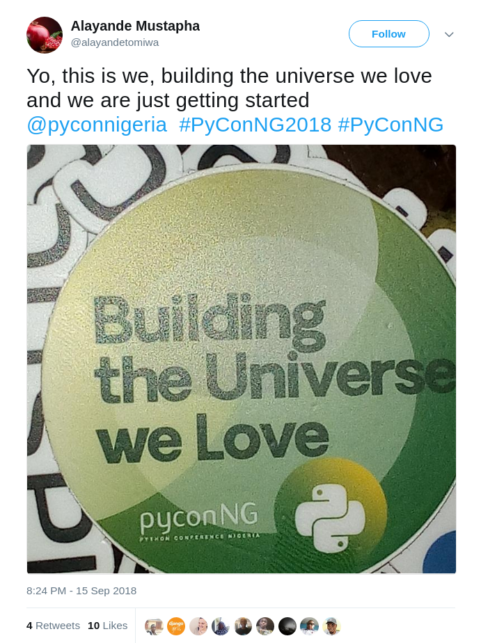 PYCON NIGERIA 2018 REPORT. “Python: Building the Universe We Love”… | by Python Nigeria | Medium