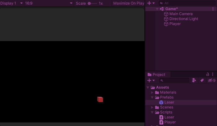 Shoot and destroy lasers in Unity | by Daniel Marabotto | Medium