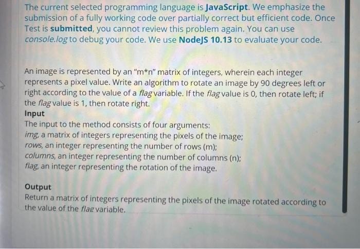 The Current Selected Programming Language Is JavaScript. We Emphasize The Submission Of A Fully ...
