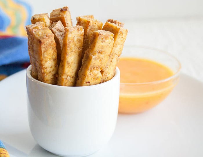 3-Ingredient Sriracha Baked Tofu Fries Recipe | by Ninad patvardhan | Medium