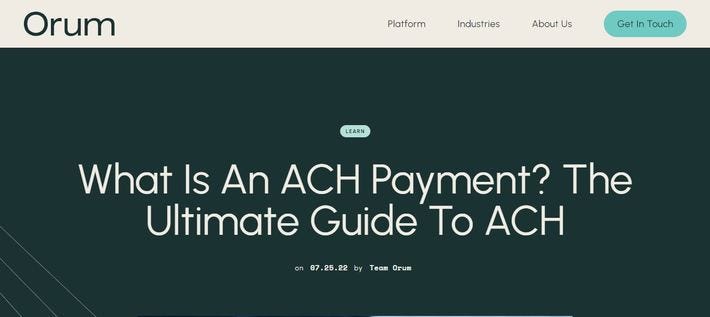 What Is An ACH Payment? The Ultimate Guide To ACH | by Haniv | Medium