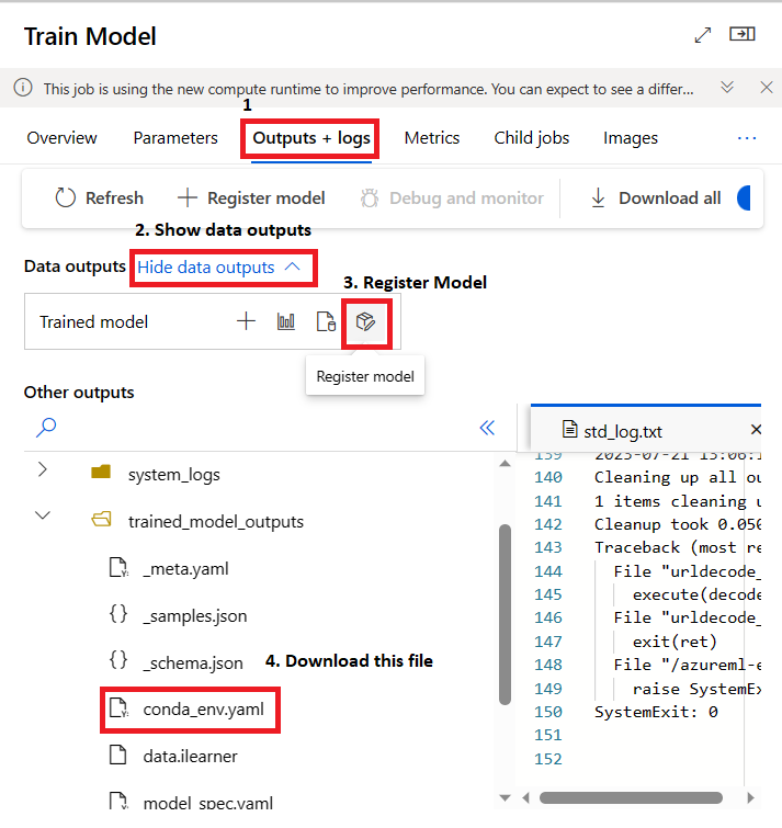 Batch Deployment Of Machine Learning Models With Azure Ml Designer Part 5 Registering The Model