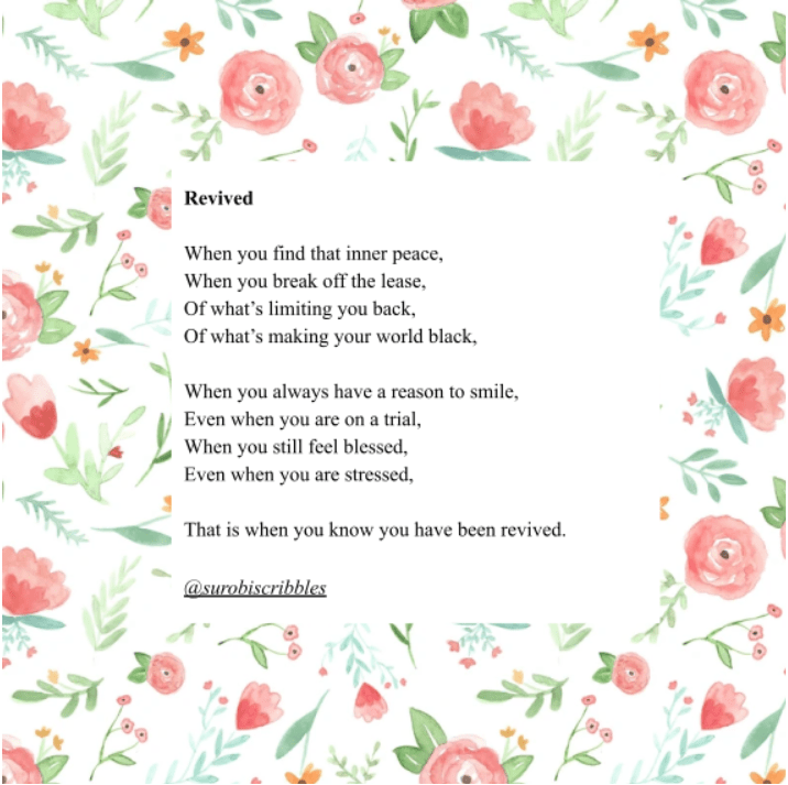 Revived / Spoken Word Poetry. Everyone has their own fears, problems… | by Surobi Scribbles | Medium