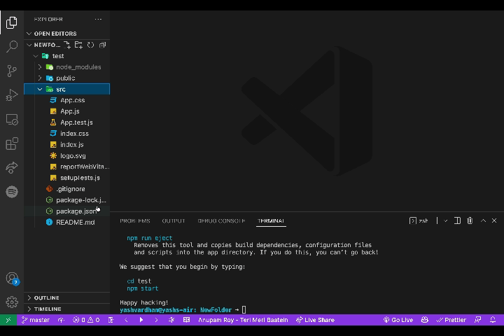 Shortcut to delete extra files in create-react-app | Google Developer ...