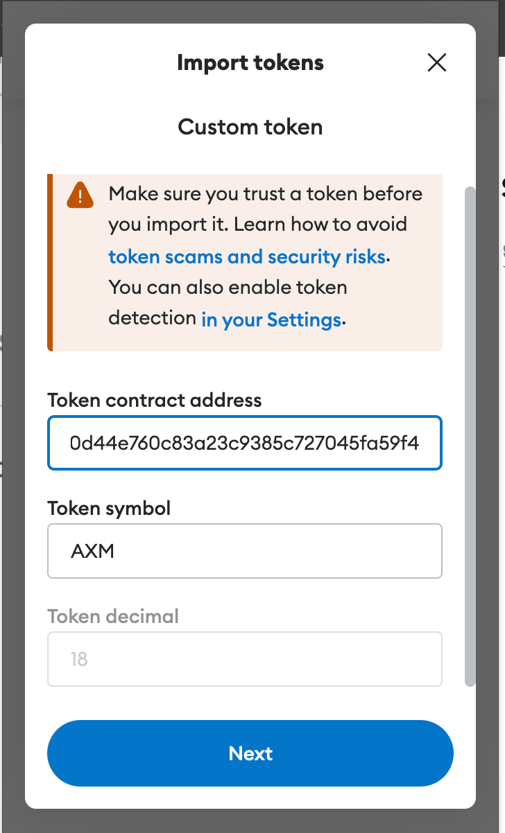 How To Add AXM Token To Wallet?. Add AXM token to Metamask, TrustWallet… | by AxMachine | Medium