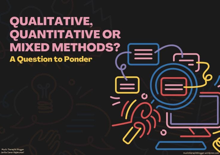Guest Blog: Qualitative, Quantitative, or Mixed Methods?? — A Question ...