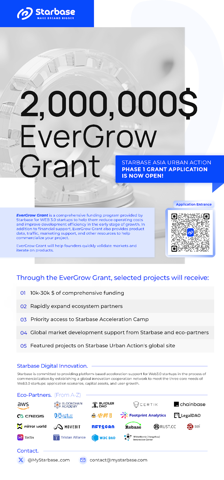 Starbase Opens Application Entrance for The First Phase of $2 Million EverGrow Grant, Focusing ...