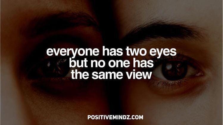 Everyone has the same eyes, but not the same view. | by Noreen Qasim ...