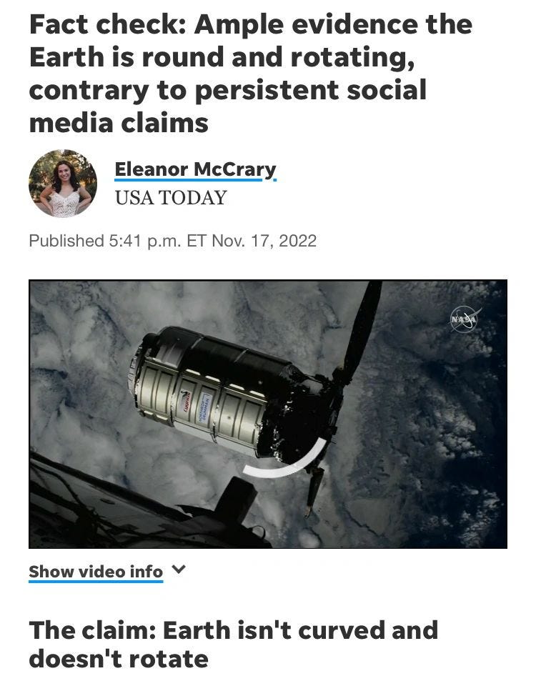 USA Today’s Hilarious Flat Earth “Fact Check” | by Lone Light | Medium