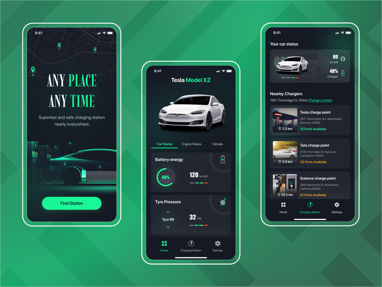 Electric Car Charging Stations - Caliber Design : Fintech UI/UX Design ...