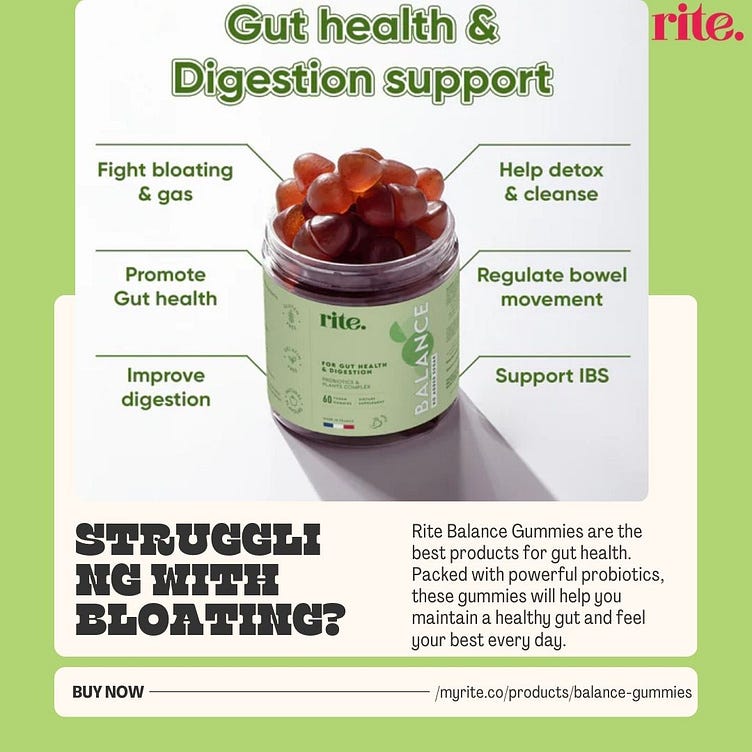 Say Goodbye to Bloating with Rite Balance Gummies - Rite - Medium