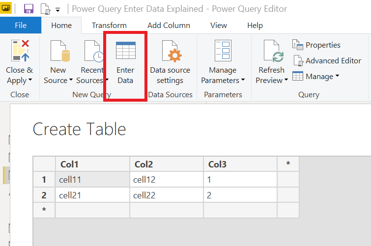 Power Query Enter Data Explained. There are many things you do so often ...