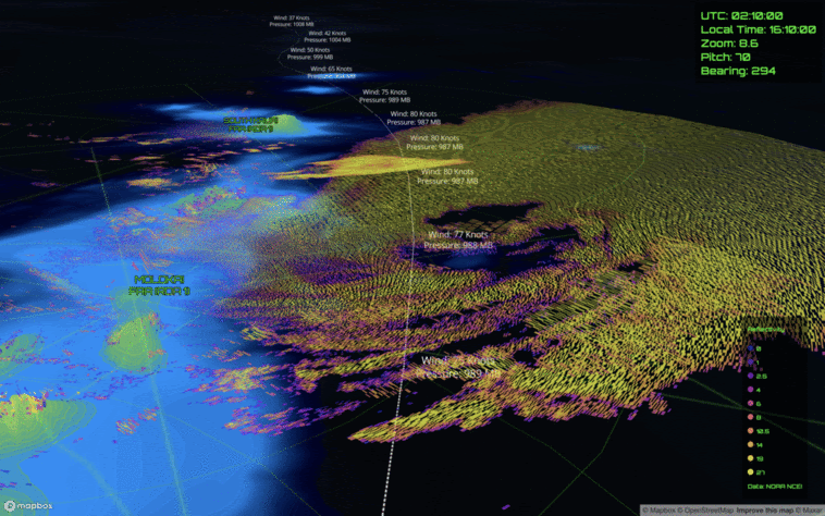 3D Animated Hurricane Map from Radar Data | by Mapbox | maps for developers