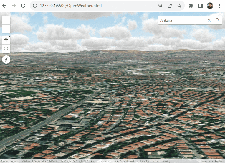 Display Real Time Weather Information On Your Web Scene Maps With Arcgis Javascript Sdk By