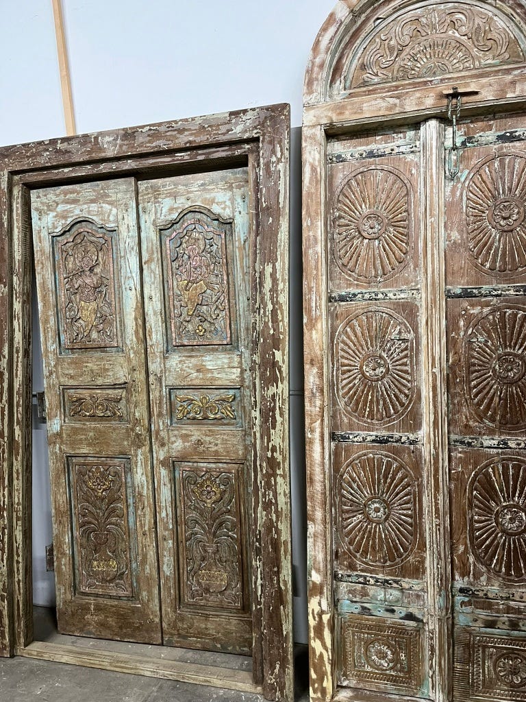 Antique Architectural Elements, Haveli Doors, Jharokha Doors | by Mogul ...