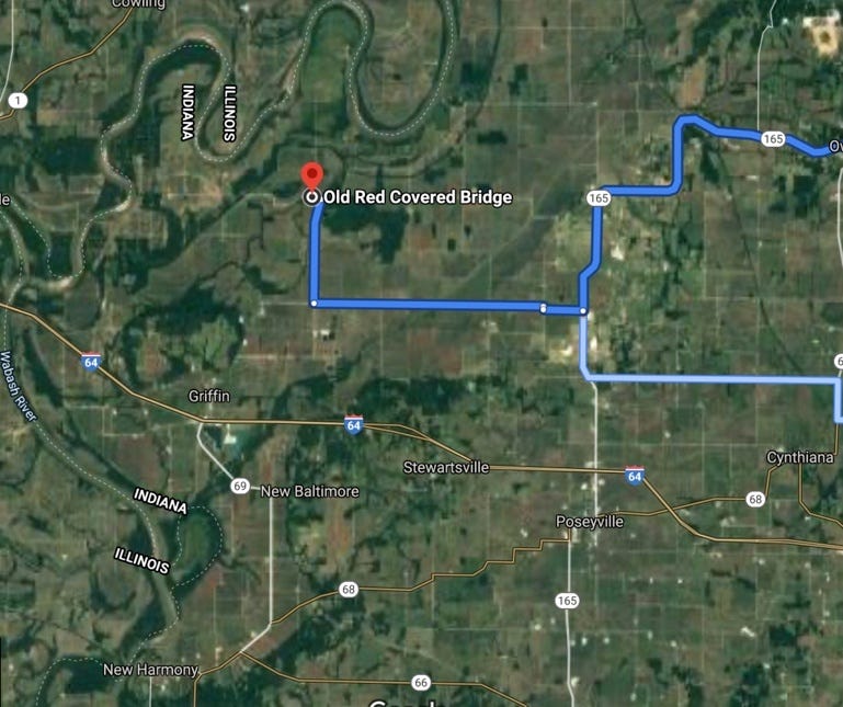 See the Old Red Covered Bridge in Griffin, Indiana | by Violet ...