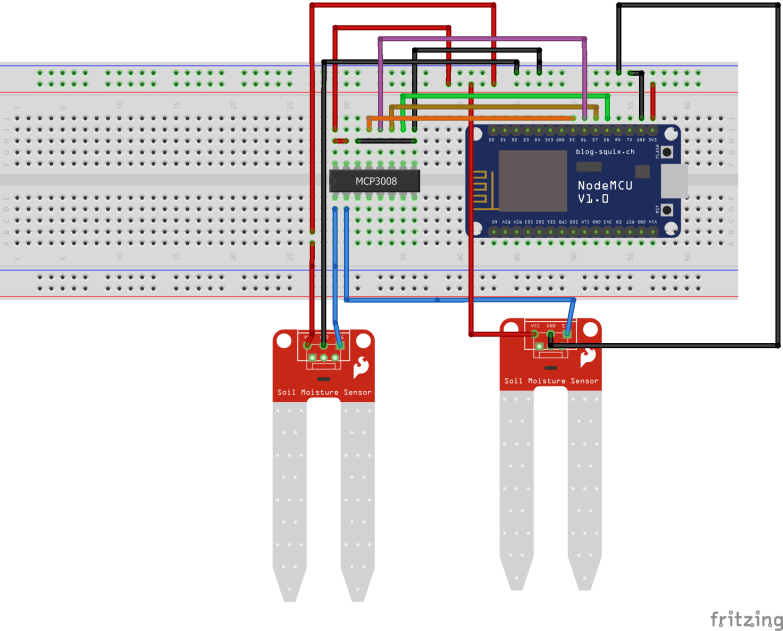 MCP3008 with ESP8266 for Analog Moisture Sensors — SPI | by Monisha Macharla Vasu | Medium