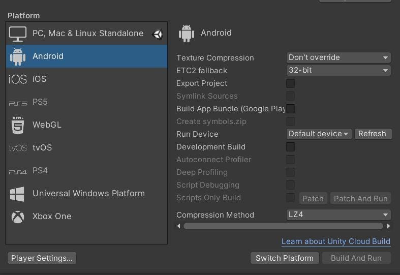 Building the unity project as apk in unity | by Nihil | Medium
