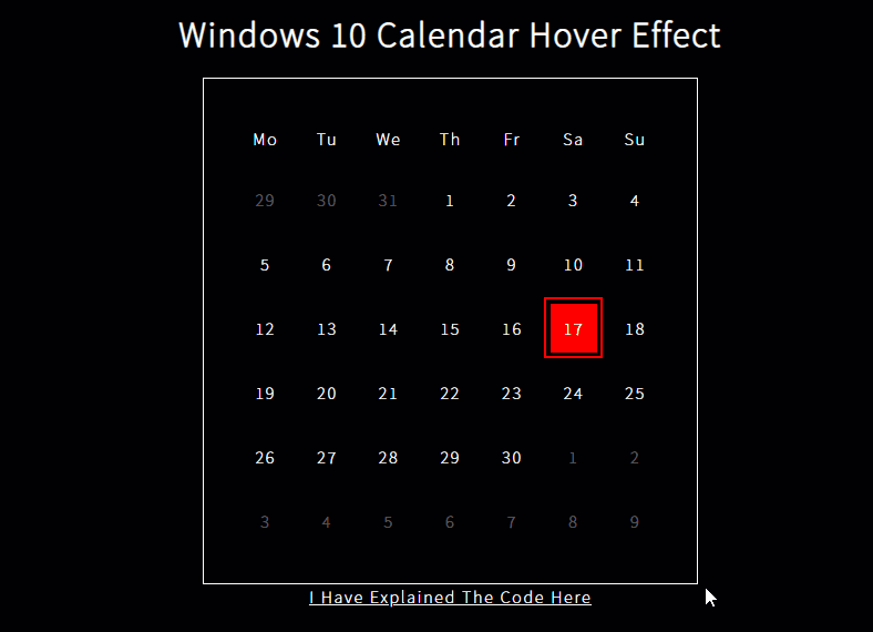 Windows 10 Calendar Hover Effect: A Step By Step Tutorial | by ...