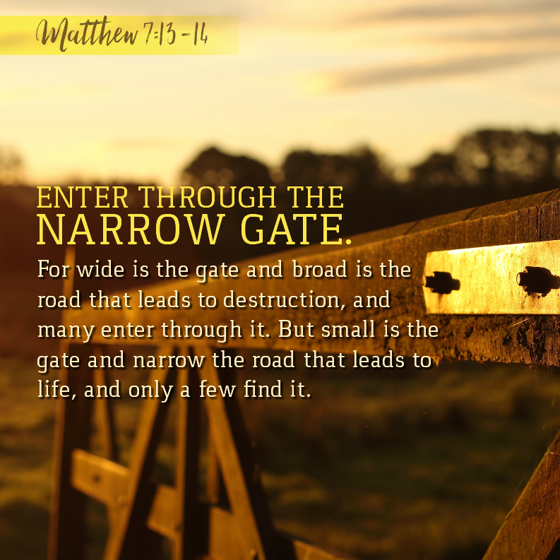 Matthew 7:13–14. “Enter through the narrow gate. For… | by Erin Pressel ...