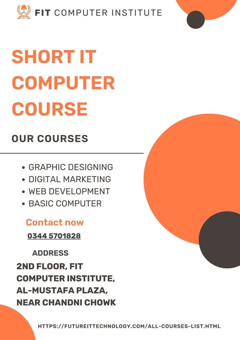 COMPUTER OPRETOR COURSE IN RAWALPINDI - FIT Computer institute - Medium