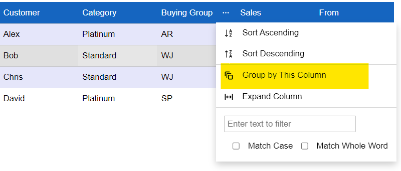 How to Sort, Filter, Copy and Paste Data in a Blazor Datagrid Control ...