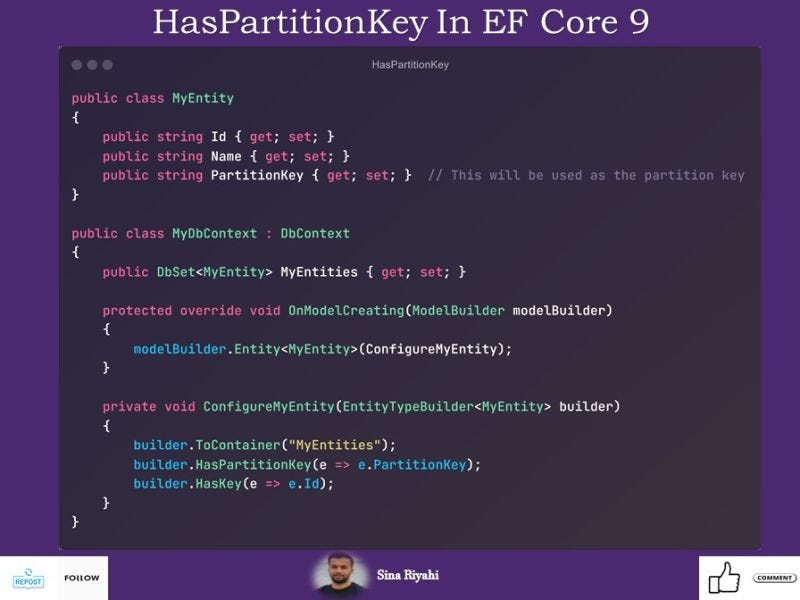 Haspartitionkey In Ef Core 9 In Entity Framework Ef Core… By Sina