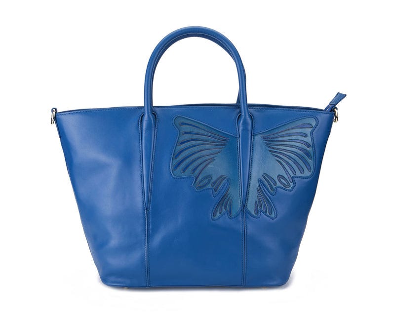Butterfly Blue Top Handle | Women’s Handbag | by Thebellorita | Medium