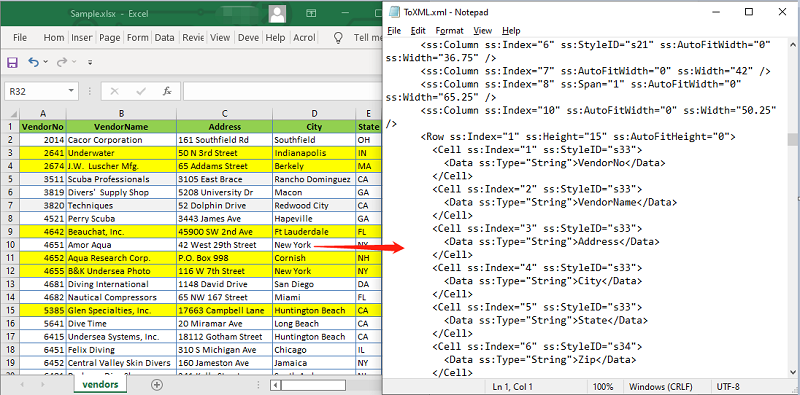 C#/VB.NET: Convert Excel XLS or XLSX to XML and Vice Versa | by Alice Yang | Medium