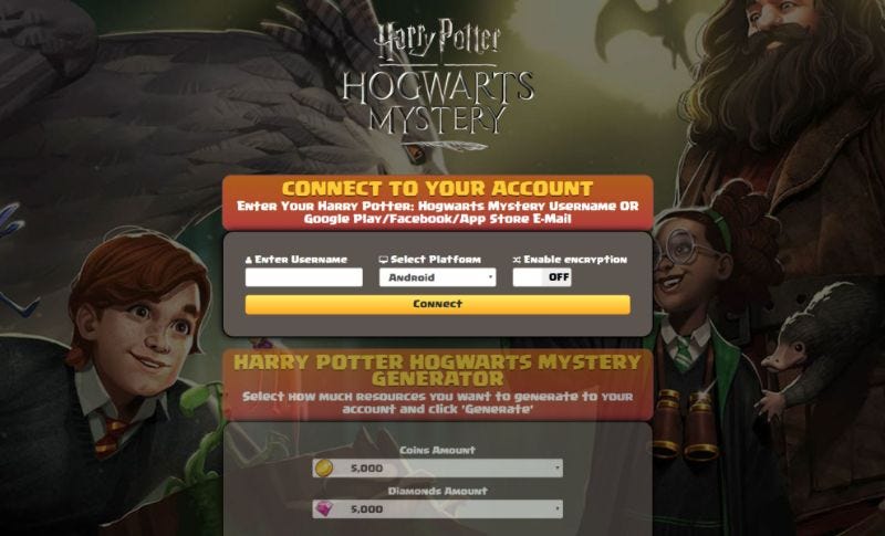 Harry Potter Hogwarts Mystery Hack Tool 2019 — Online Cheat For 999k ...