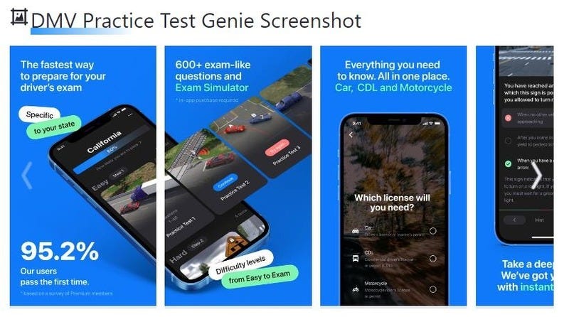 DMV Practice Test Genie is an app that allows you to download and ...