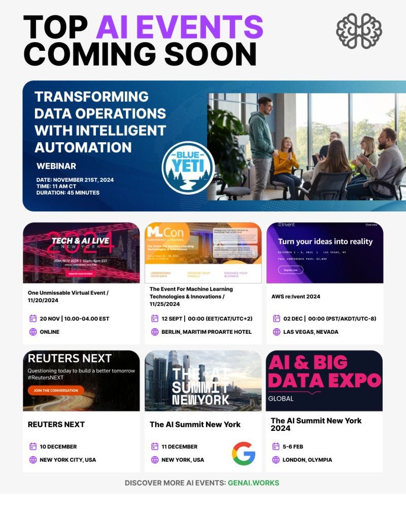 🚨 Upcoming AI Events You Can’t Afford to Miss 🚨 | by Generative AI ...