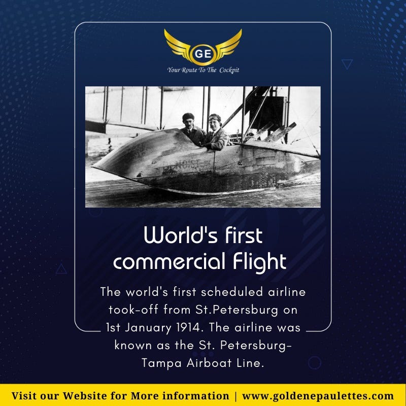 World’s first commercial airline ? - Golden Epaulettes Aviation Pilot ...