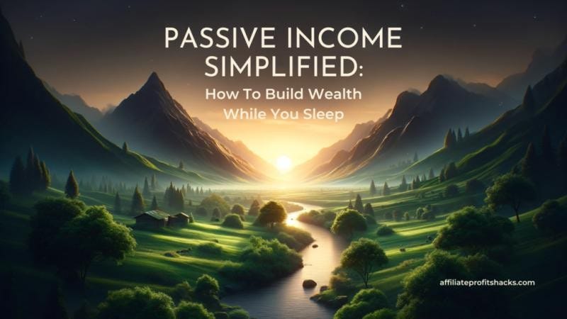 Passive Income Simplified: How to Build Wealth While You Sleep | by Michael Weare | Medium