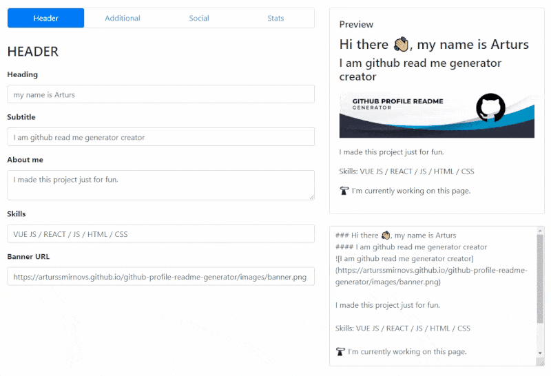 GitHub profile readme generator. I kinda love this GitHub new feature ...