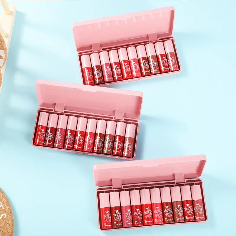 MINI LIP GLOSS: MINI 10 COLORS LIQUID LIP GLOSS WATERPROOF NON-STICK 24 ...