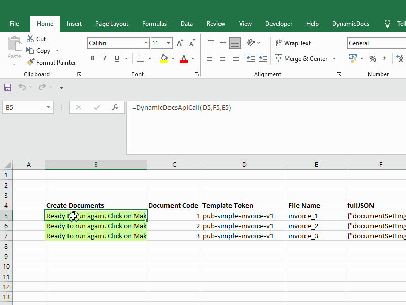 How To Create Pdfs From Excel Data With Dynamicdocs Excel Add In By 6007