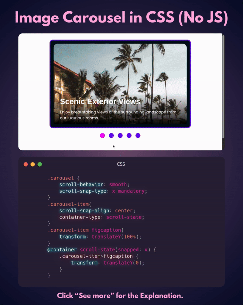 🎠 How to Create a Pure CSS Image Carousel (With a Slide-In Caption ...