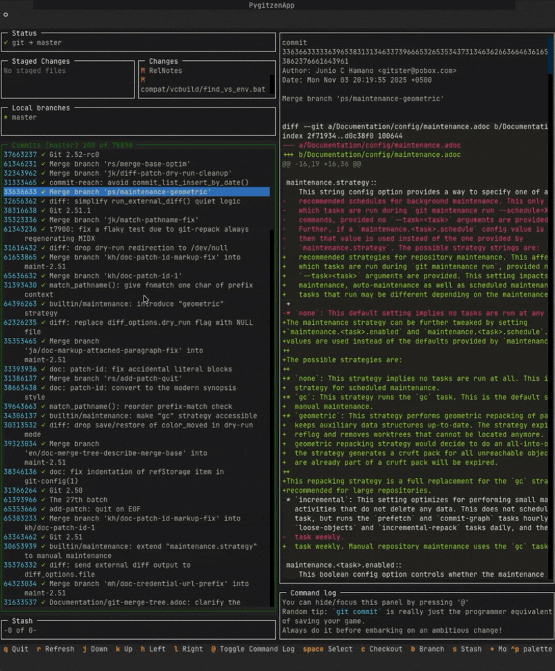 pygitzen — a Python TUI Git client inspired by LazyGit! | by Sunny Tamang | Coffee☕ And Code💚 ...