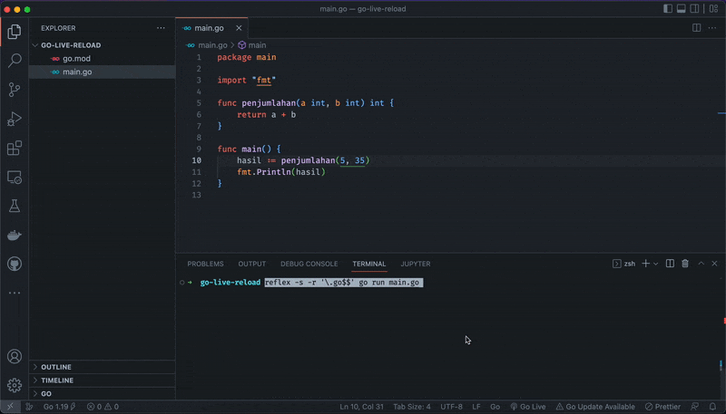 Menerapkan Live Reloading di Golang | by Muhamad Reza Pahlevi | Medium