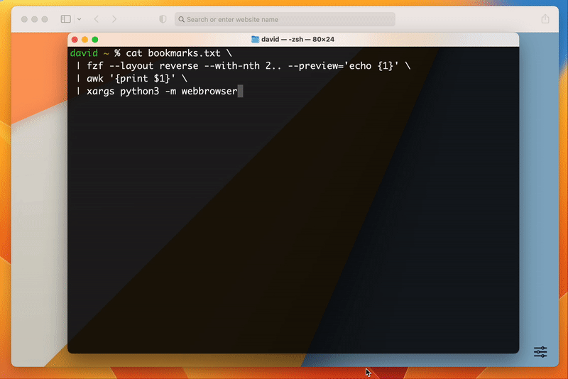 Building a Customized Bookmark Workflow with fzf | by David Muller | The Pragmatic Programmers ...