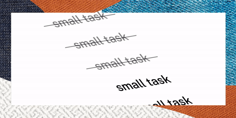 Crossing off those small to-dos. Chipping away at tasks that have been ...