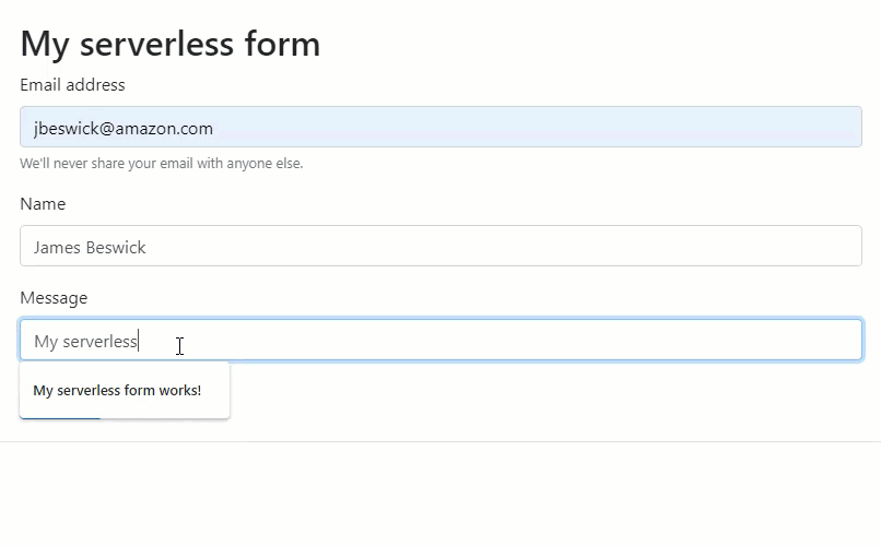 Forms without servers — handling form submissions with Lambda | by James Beswick | Medium