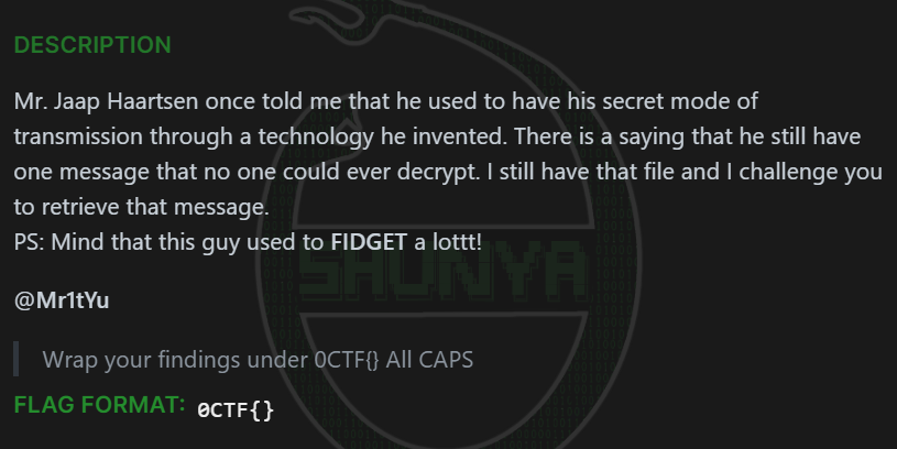 Forensics Chall: Bluetooth For The Win(Shunya CTF Arambha) Writeup | by Anant Jain | Medium