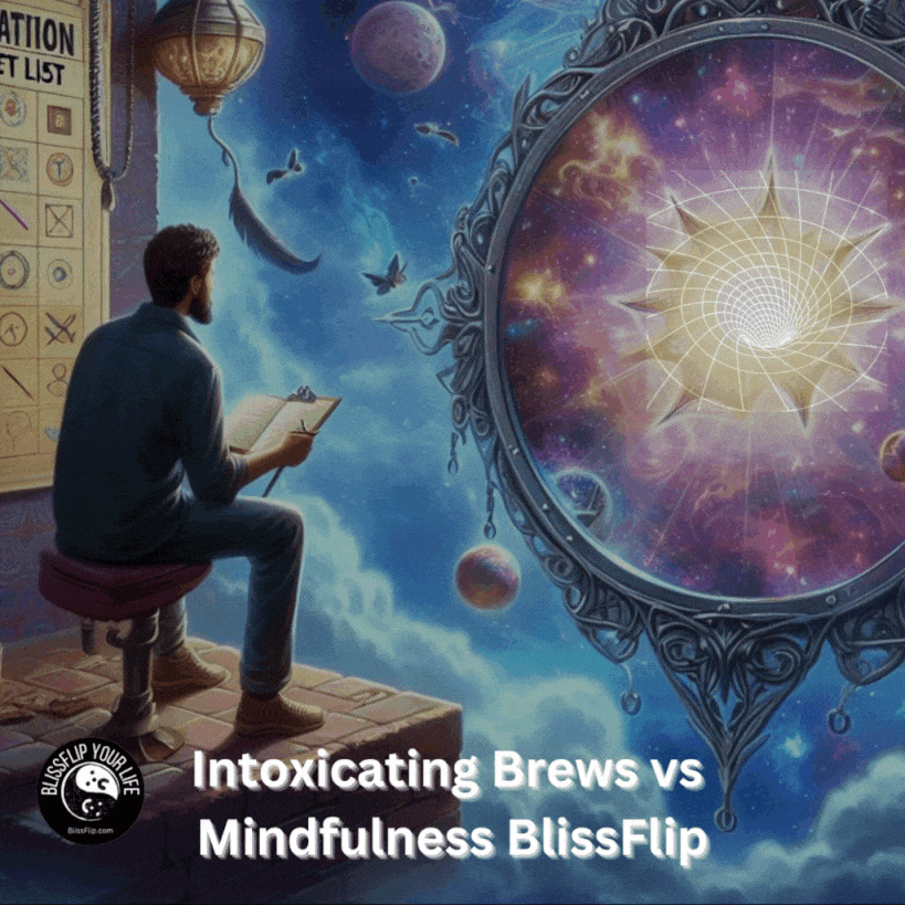 Intoxicating Brews vs Mindfulness BlissFlip | by Atmo Advait (pen name) BlissFlip | Medium