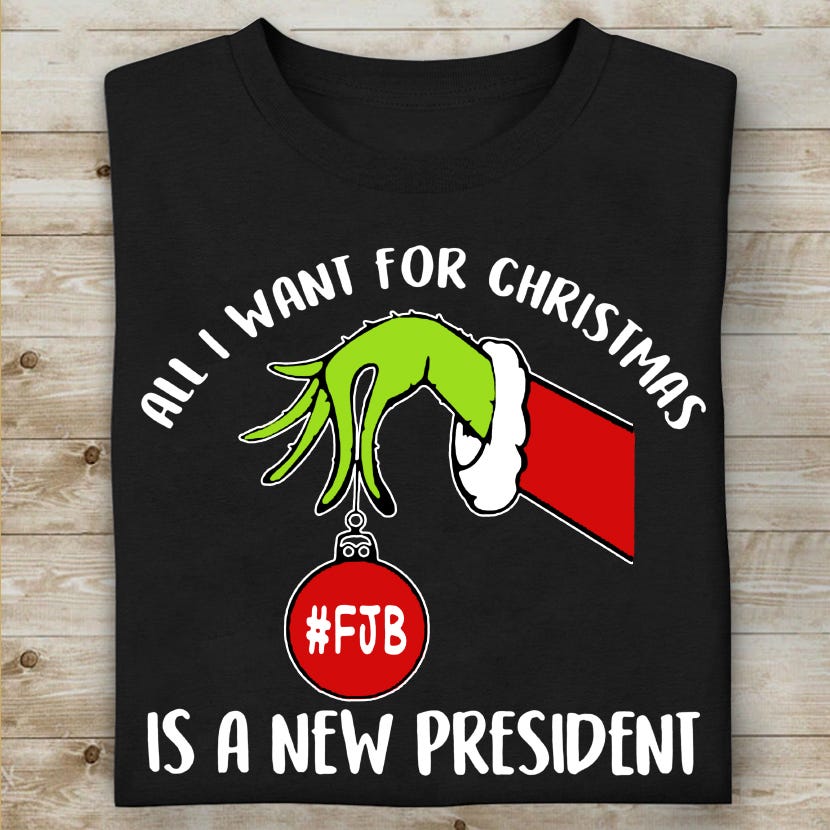 Grinch All I Want For Christmas Is A New President T-shirt 2D | by USA ...