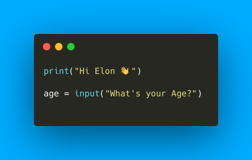 Hi Elon Musk Whats Your Age 001 Learn Python In Bits By Learn 4445
