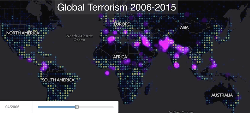 A geospatial visualization on 10 years of global terrorism | by Hannah ...