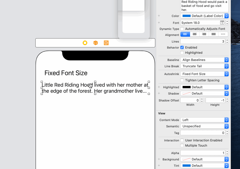 Work(2–3–2) UILabel Autoshrink/Shadow - 彼得潘的 Swift iOS App 開發教室 - Medium